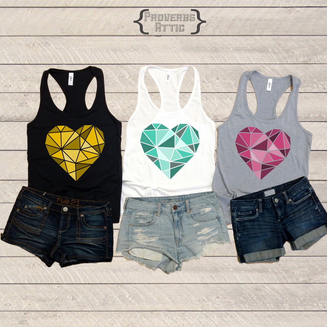 GEOMETRIC HEART Digital File Geo Shapes for Tshirt Decal Wall Art ...
