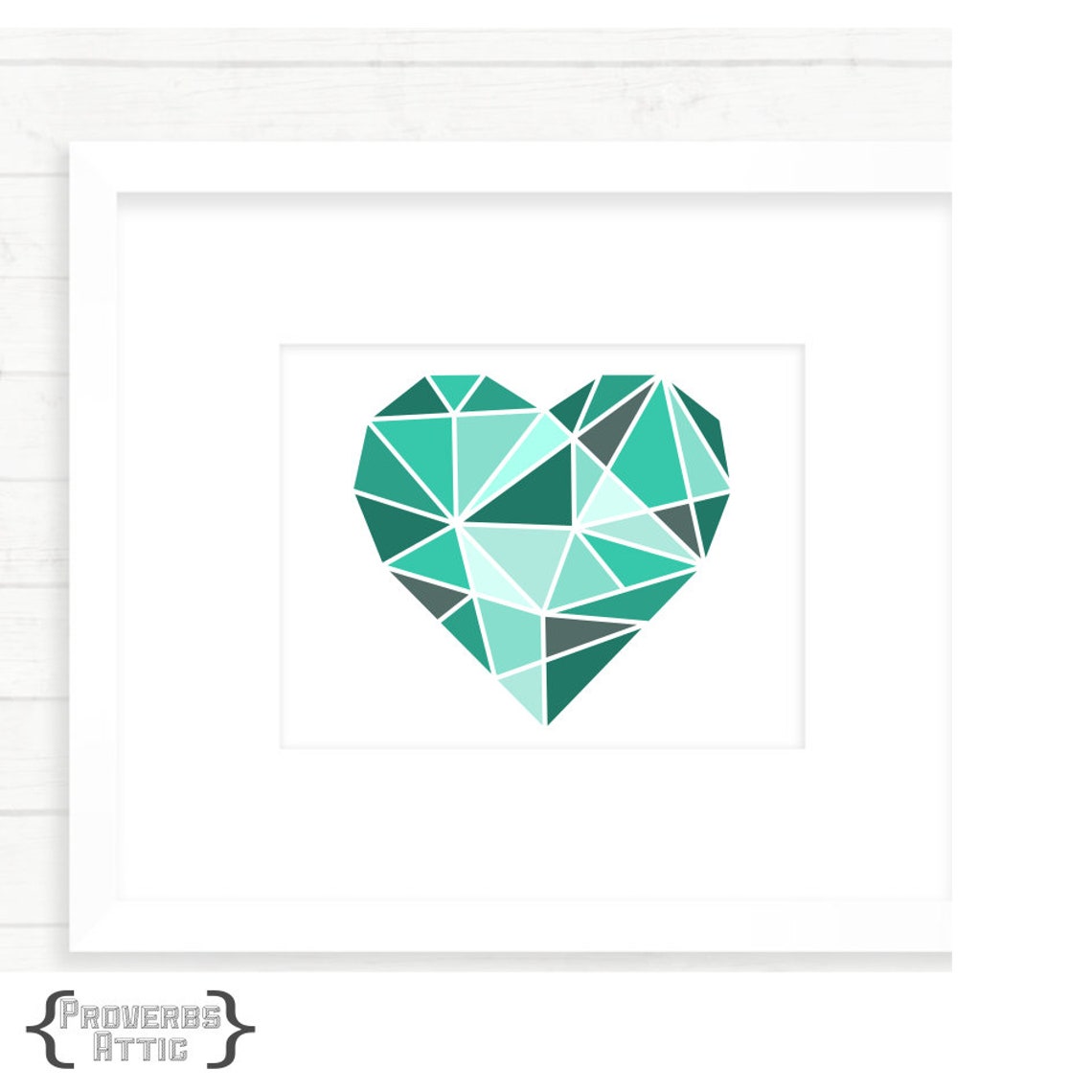 GEOMETRIC HEART Digital File Geo Shapes for Tshirt Decal Wall Art ...