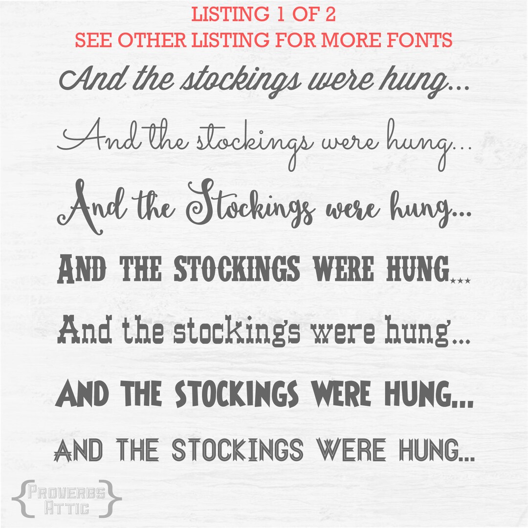 And the Stockings Were Hung SET2 Christmas Holiday Fireplace Wood ...