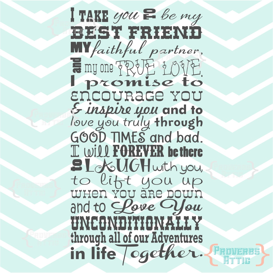 WEDDING VOWS Promise Engagment Vinyl Decal Sign Frame Album Couples ...