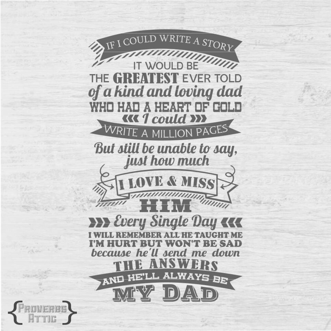 FATHER DAD TRIBUTE Digital File Instant Download Father's - Etsy