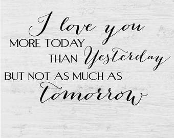 Love You More Today - Etsy