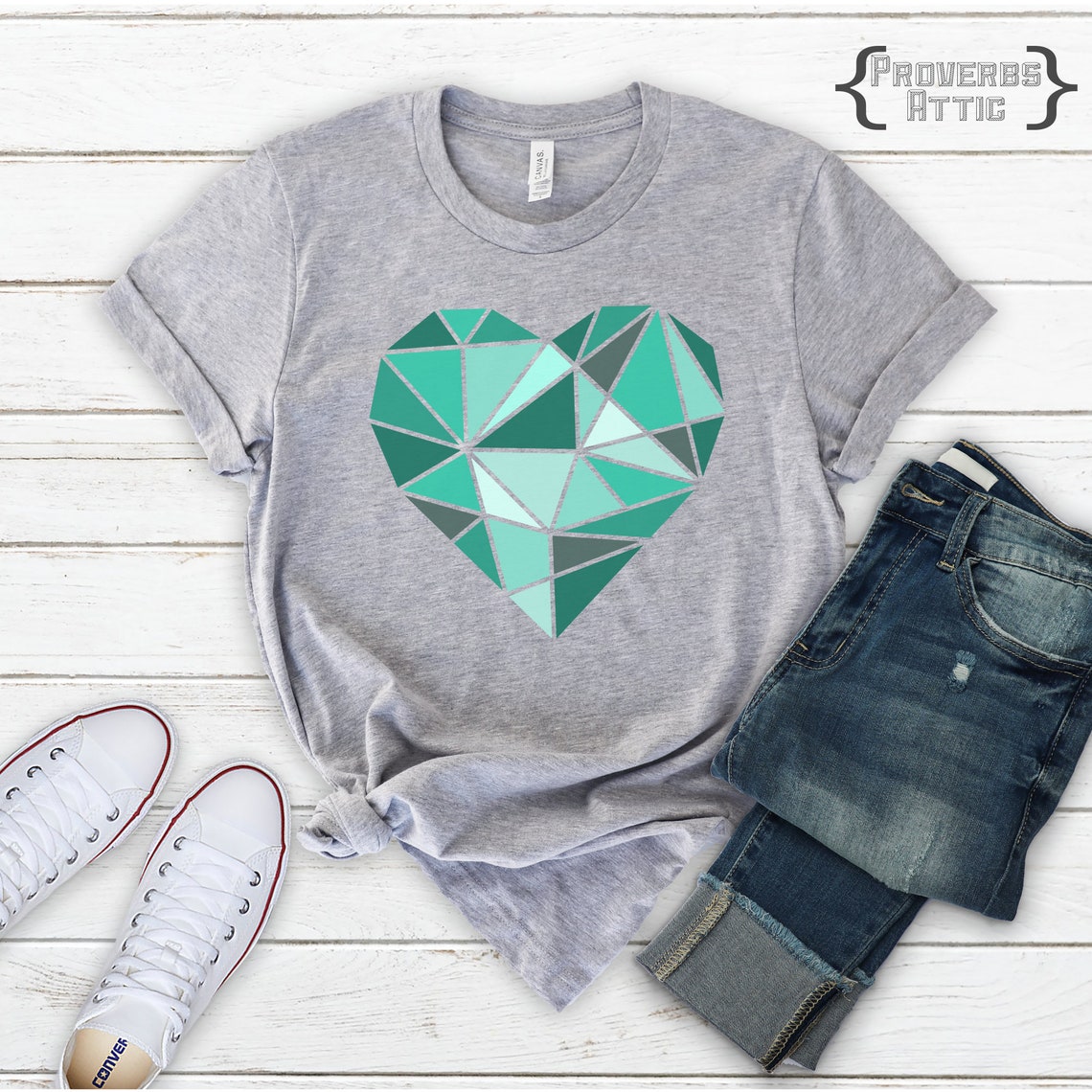 GEOMETRIC HEART Digital File Geo Shapes for Tshirt Decal Wall Art ...