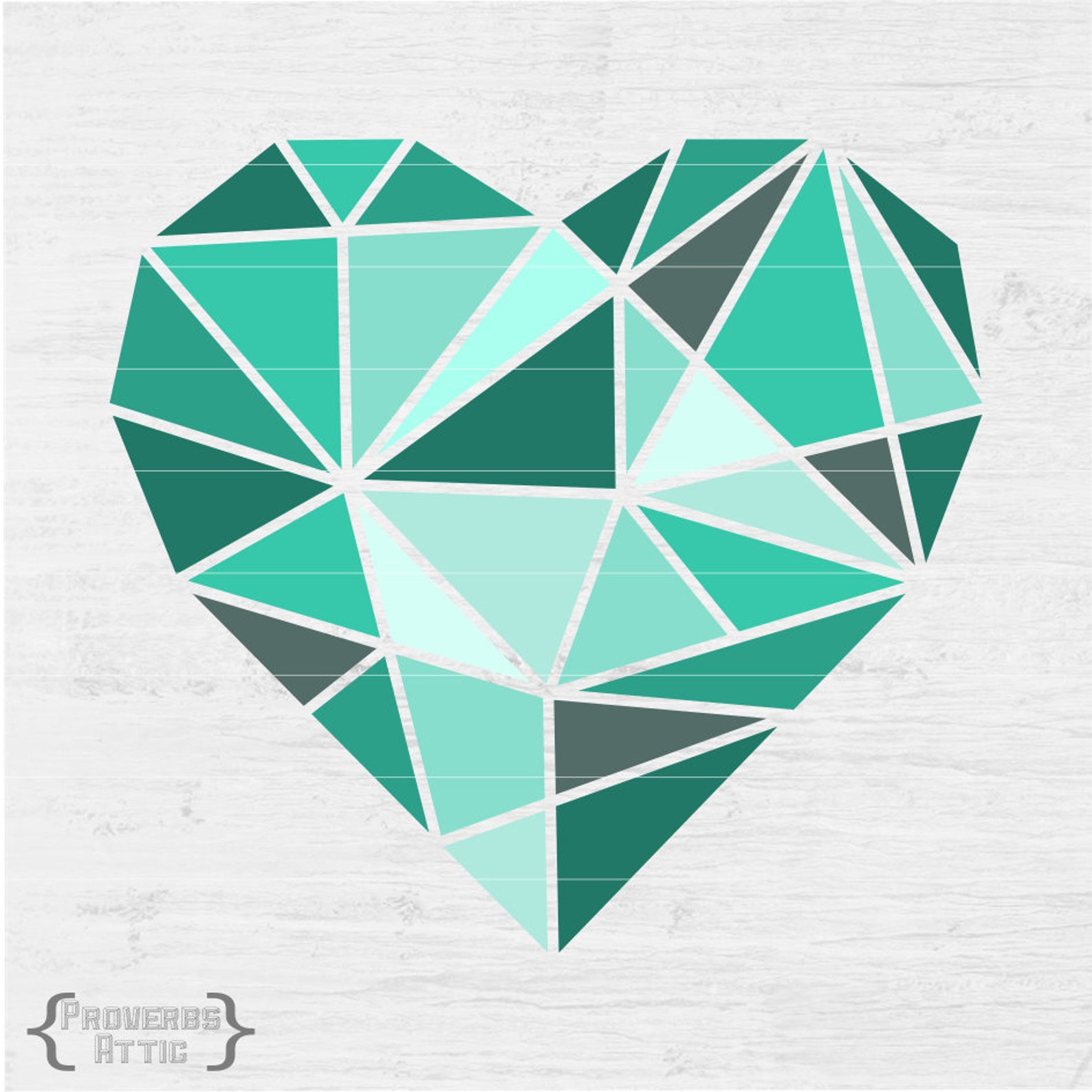 GEOMETRIC HEART Digital File Geo Shapes for Tshirt Decal Wall - Etsy