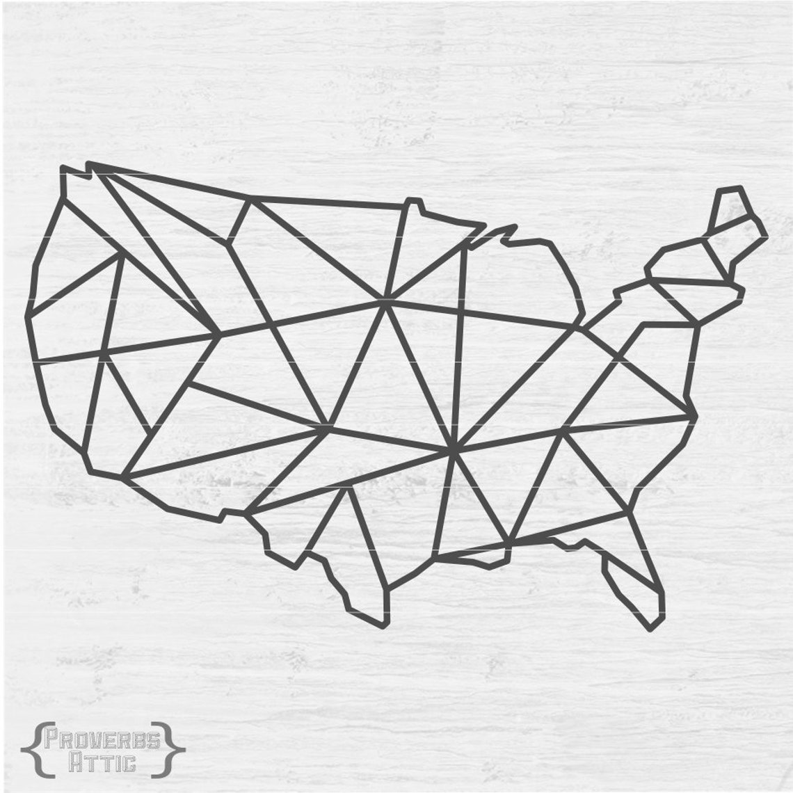 GEOMETRIC UNITED STATES Geo Shapes Kids Nursery Tshirt Decal Wall Art ...