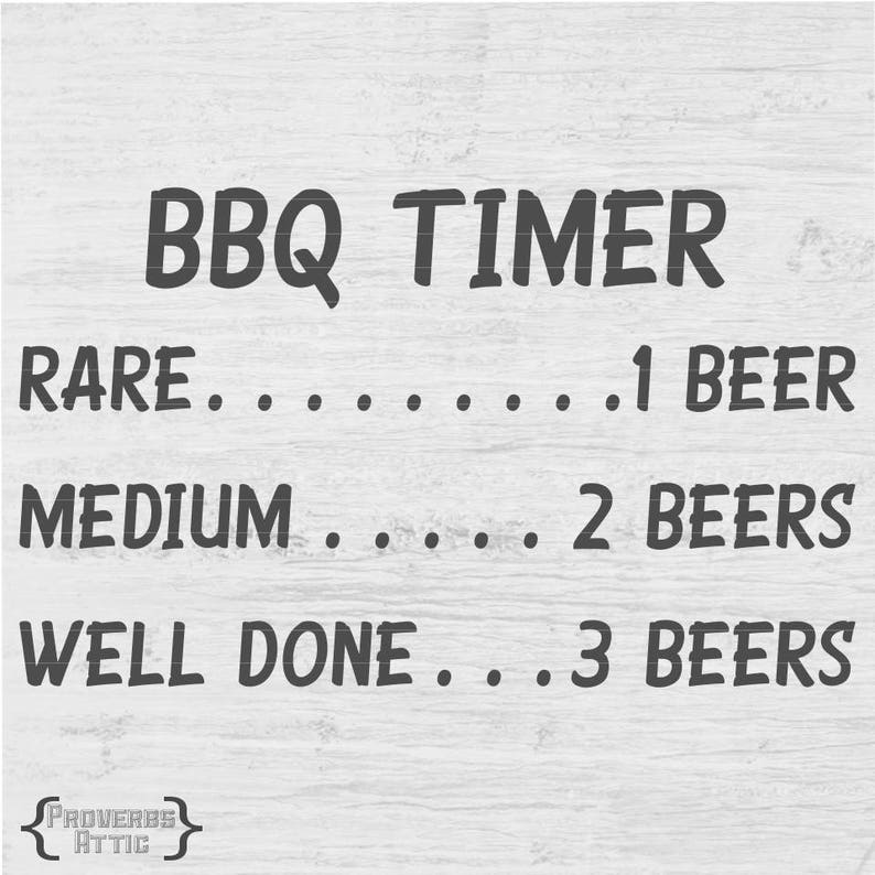 BEER BBQ TIMER File for Barbecues Men's Apron T-shirt File Screenprint ...