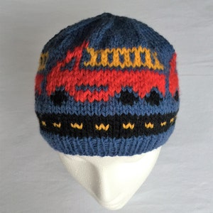 Bigger Boy Fire Trucks, Fire Engine Hat Winter Hat Knitting Pattern ...