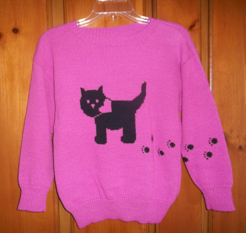 Kitty Cat Sweater Custom Design Handmade | Etsy