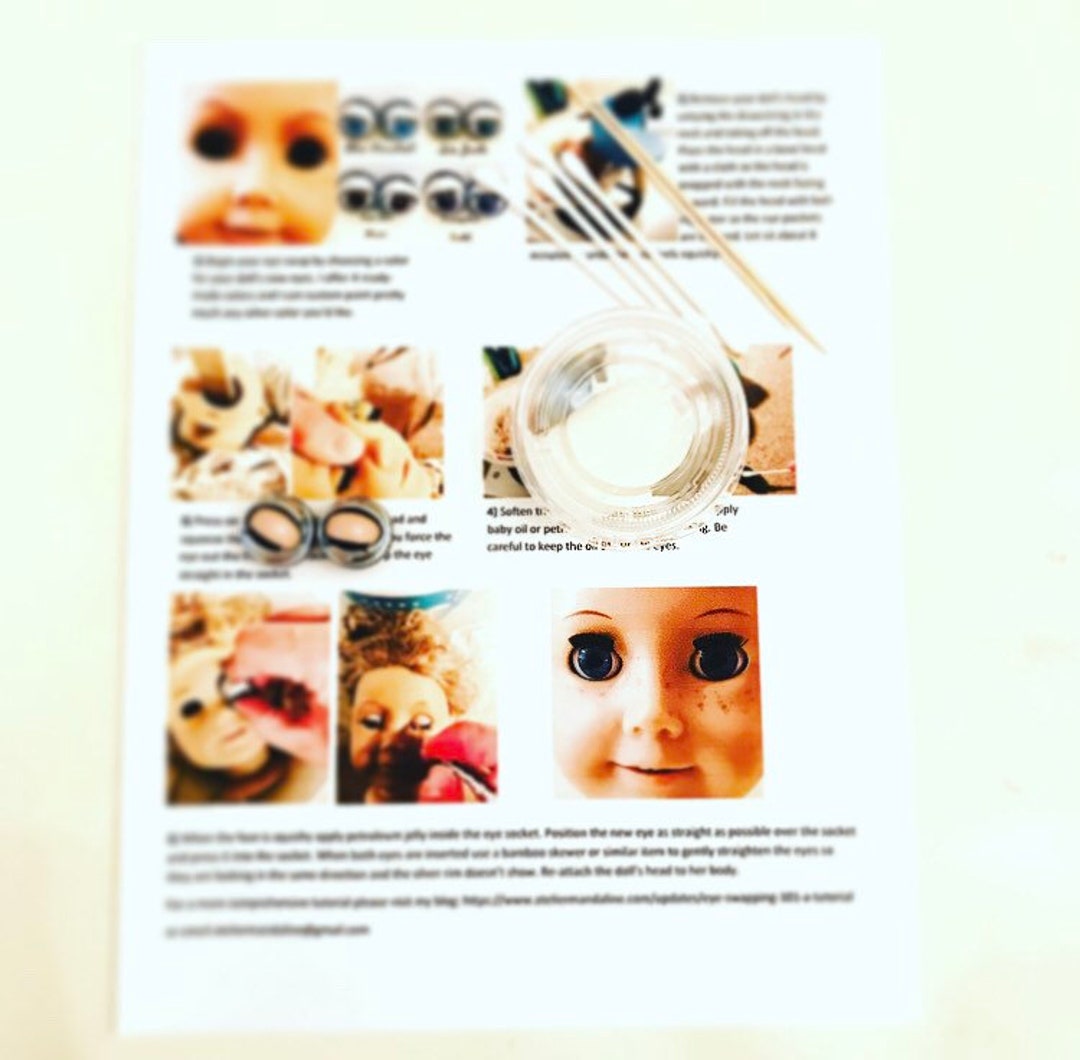 Narrow Neck Doll Eye Replacement Kit: DIY Repair, OOAK Custom Doll - Etsy