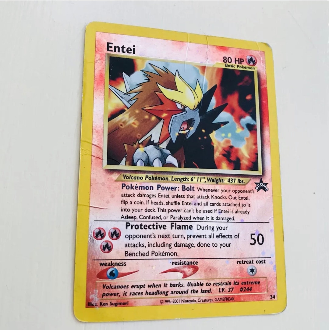 Nintendo Creatures GAMEFREAK, Pokémon Card, Entei, Reverse Foil ...