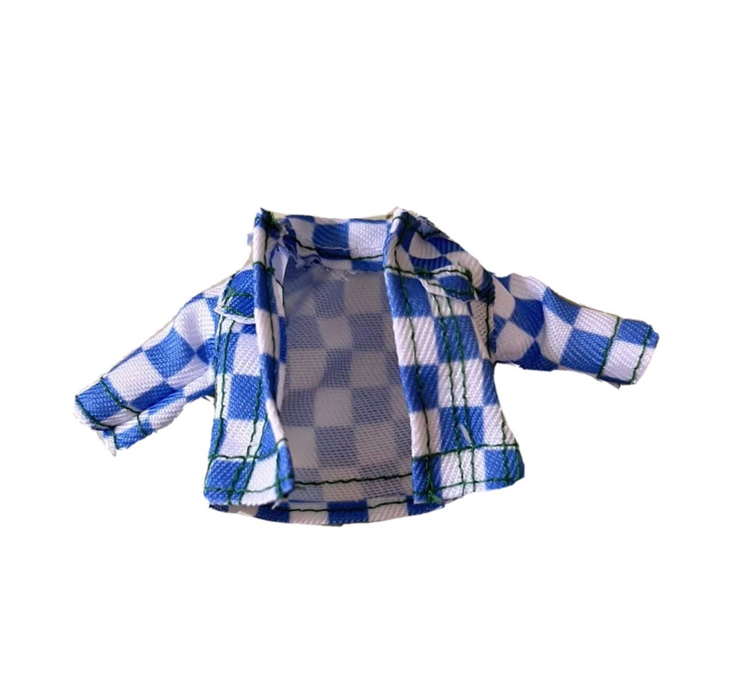 Barbie Extra Minis, Doll Jacket, Blue Checkerboard, Fits 5.5 Inch Dolls ...
