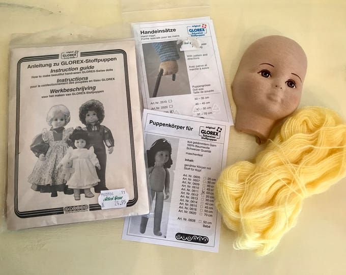 Doll Making Kit, Glorex, 50 Centimeter, 20 Inch, Swiss, Vintage, Cloth ...