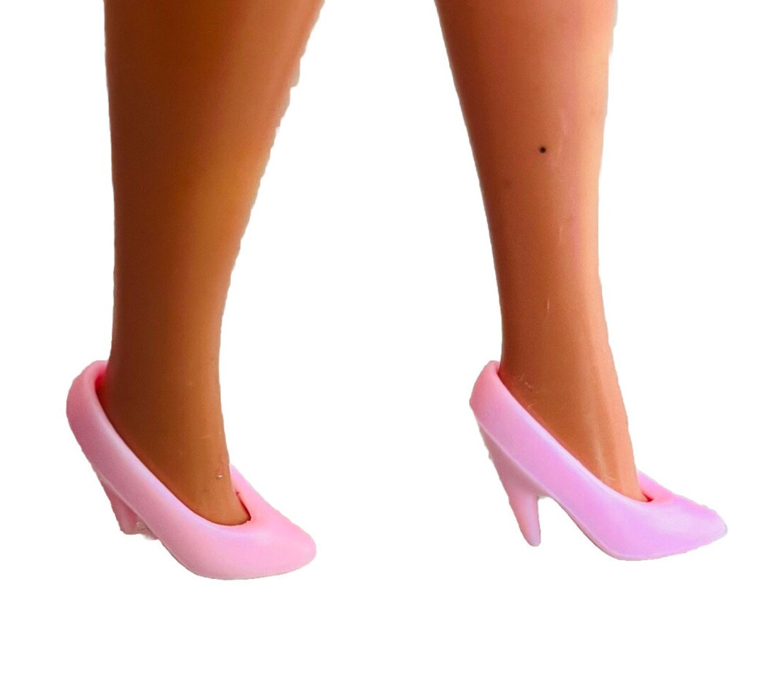 Vintage Barbie Doll High Heel Pumps Light Pink Shoes Superstar Era ...