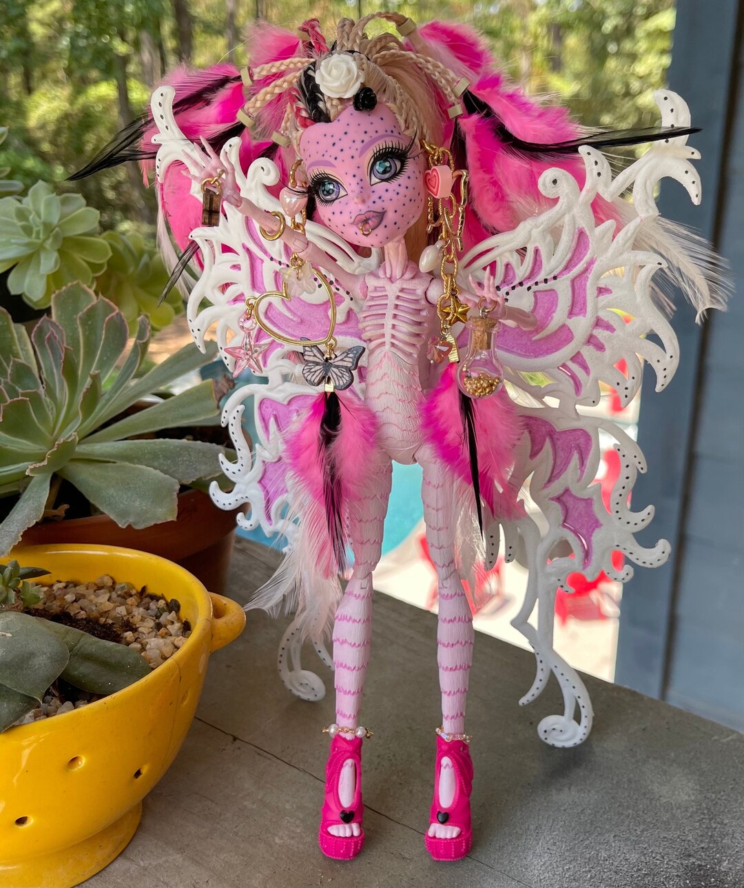 OOAK Collectible Doll Primrose the Mothgirl Custom Monster High Repaint ...
