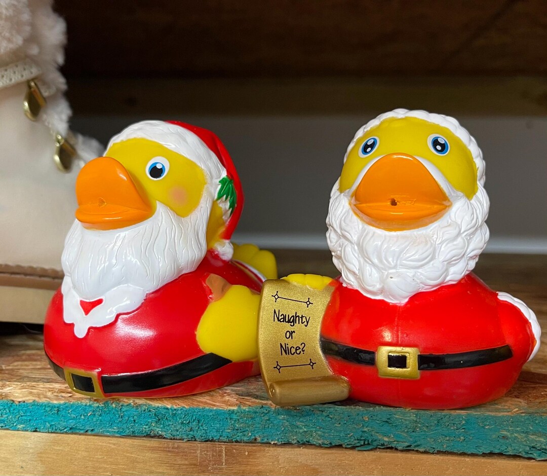 Rubber Ducks Christmas 3.5 Collectible 2 in Set Santa Claus - Etsy