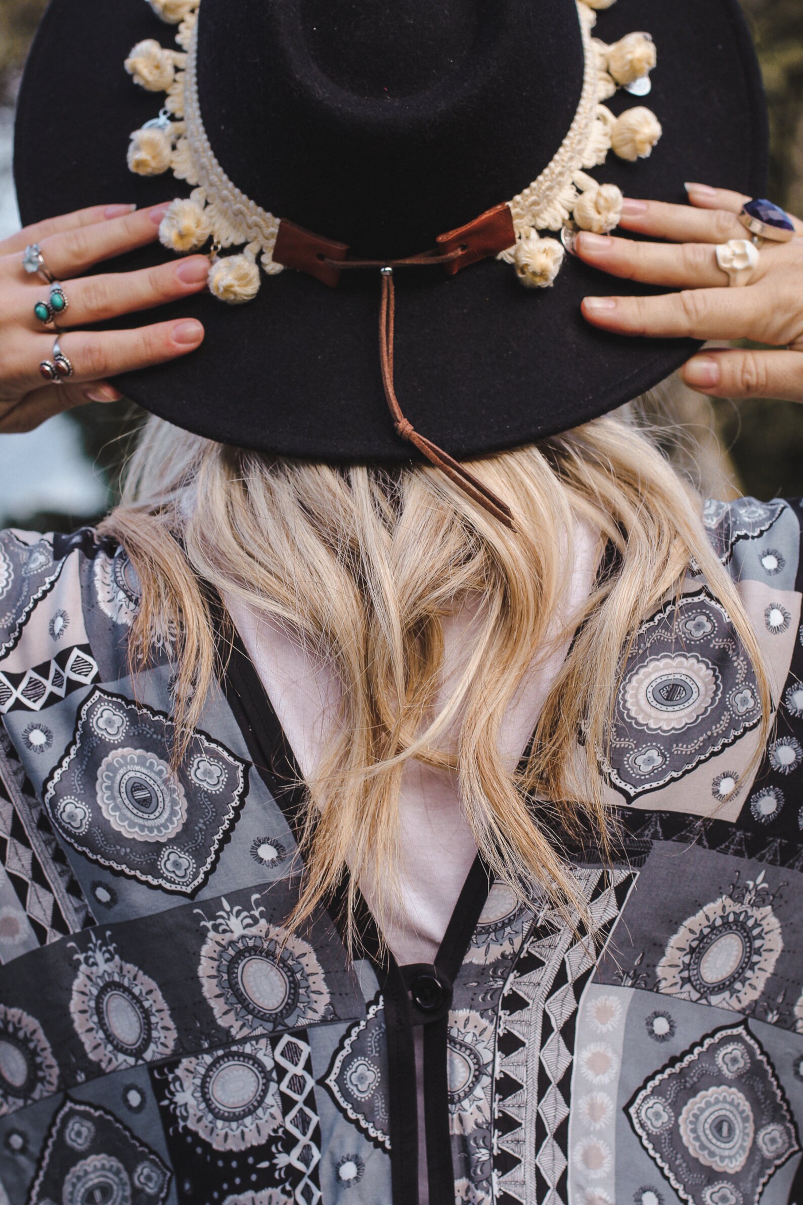 Bohemian Kimono Jacket Kimono Black and White With Bandana - Etsy