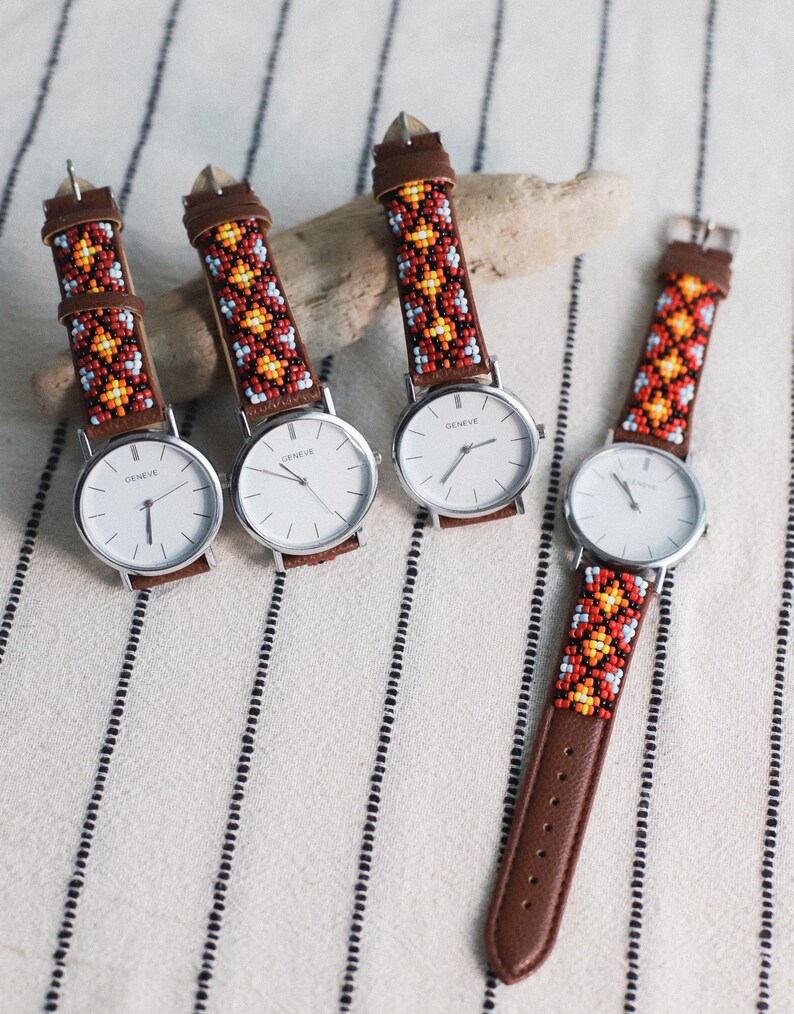 Handmade Native American Inspired Beaded Watch Beaded - Etsy