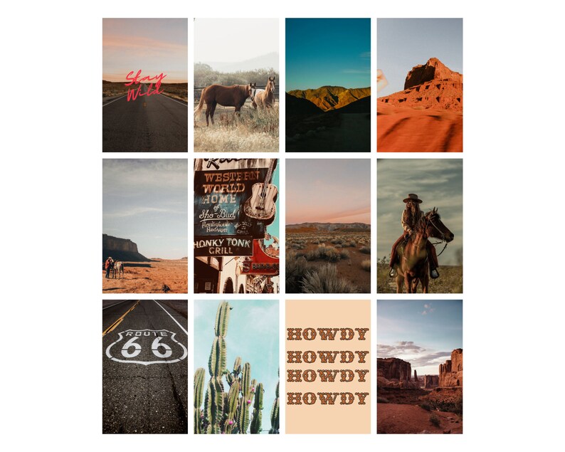 30pc DIGITAL COLLAGE KIT Western Aesthetic wild West Heart - Etsy