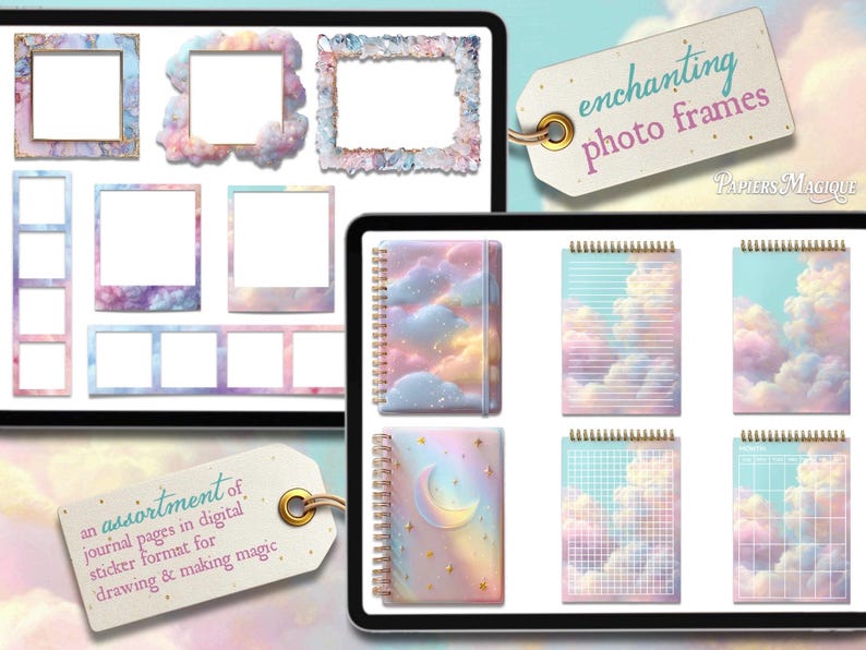 Realistic Digital Stickers Set | Pastel Dreams | Digital Stickers ...
