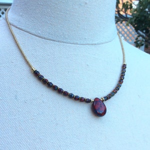 Red Teardrop Necklace,red Women Necklace,red Necklace,red Short ...