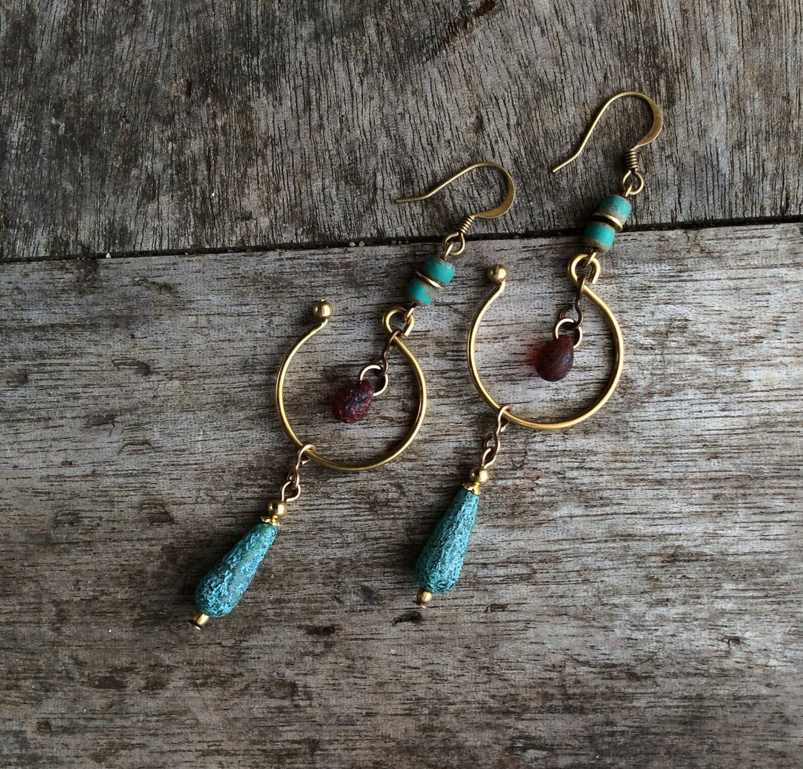 Boho Earringsboho Chic Earringsrustic Earringshippy - Etsy