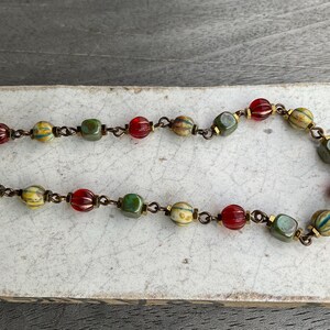 Boho Necklace,short Multi Colored Necklace,bohemian Jewelry,czech Glass ...