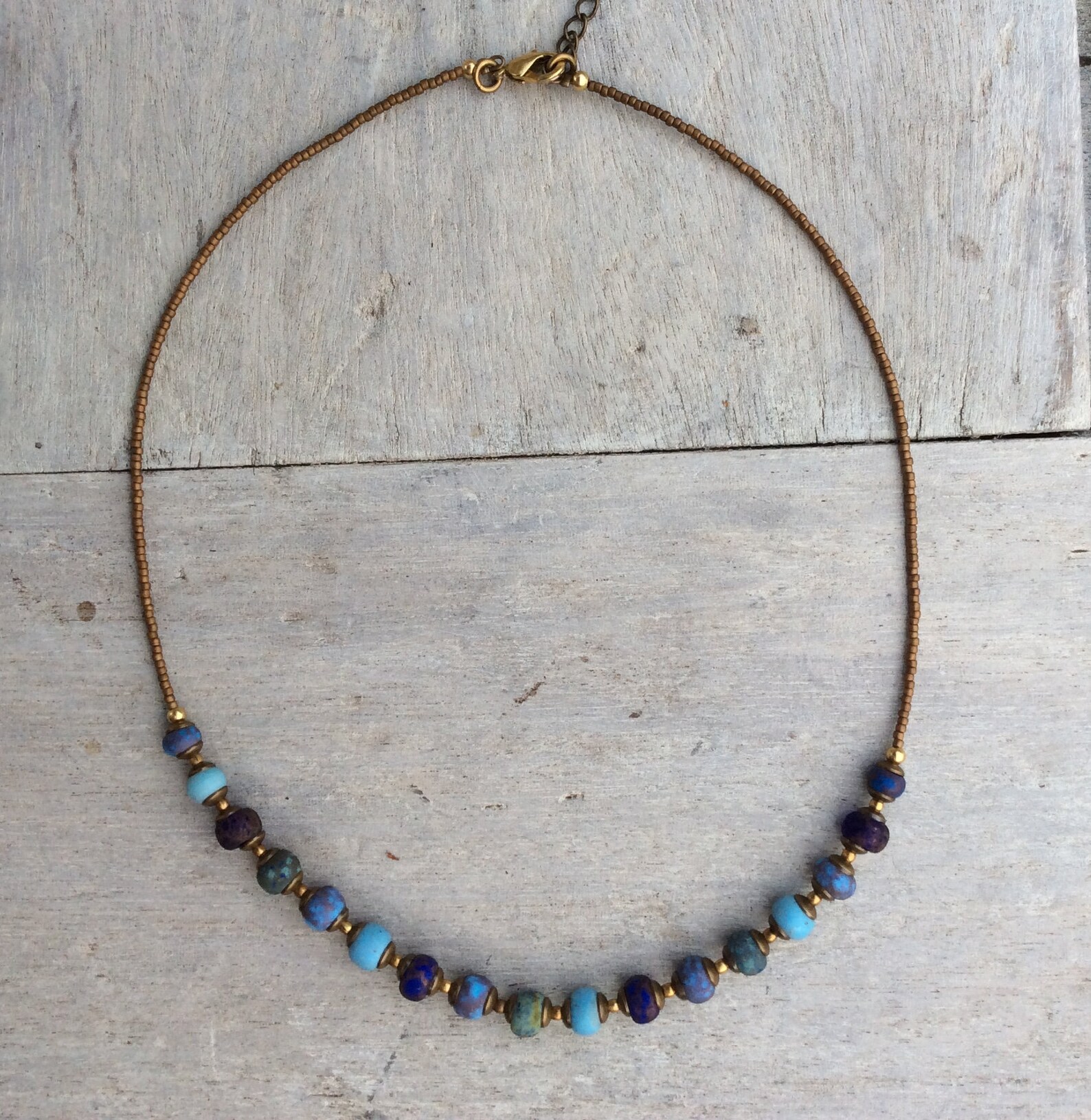 Boho Necklace for Womenmodern Jewelleryblue - Etsy