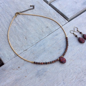 Red Teardrop Necklace,red Women Necklace,red Necklace,red Short ...