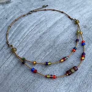 Womens Boho Necklace,mother Earth Necklace,multi Coloured Necklace ...