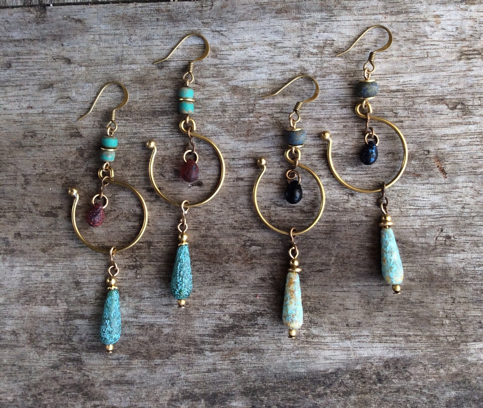 Pink Boho Earrings,boho Chic Earrings,rustic Earrings,hippy Earrings ...