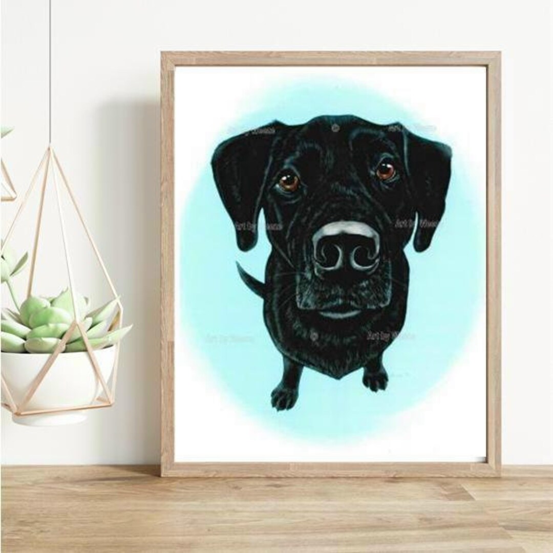 Black Lab Wall Art, Black Labrador Retriever, Black Labrador, Black Lab ...
