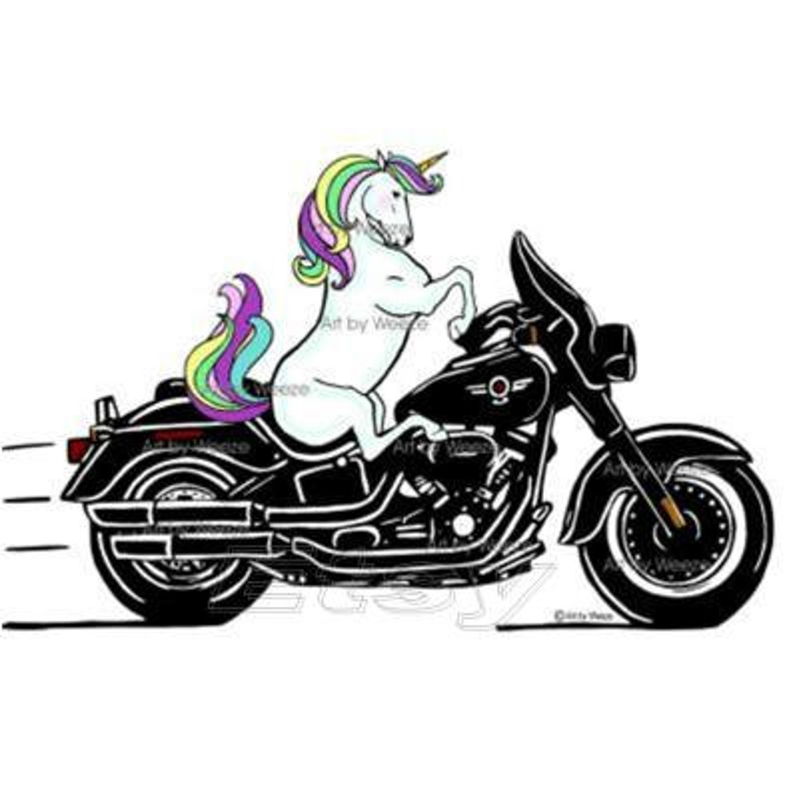 Unicorn Riding A Motorcycle, Unicorn Art, Unicorn Cartoon Art ...