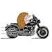 Duck Riding A Motorcycle, White Duck Art, Duck Cartoon Art, Motorcycle ...