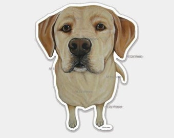 Yellow Lab Decal Sticker - Etsy