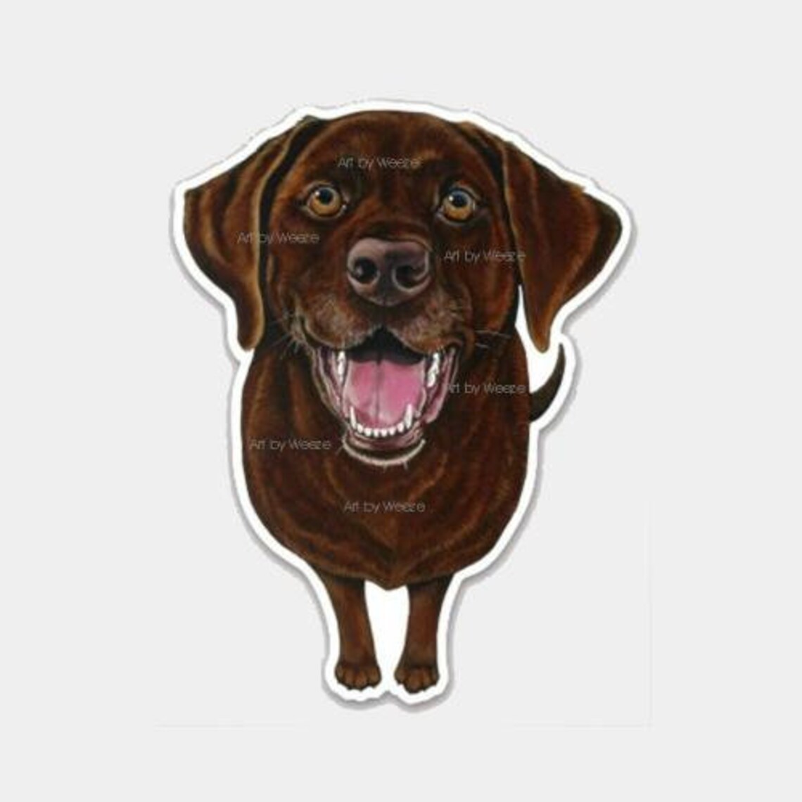 Chocolate Lab Sticker, Chocolate Labrador Retriever, Chocolate Lab ...
