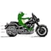 Frog Riding A Motorcycle, Frog Art, Frog Cartoon Art, Motorcycle Art ...