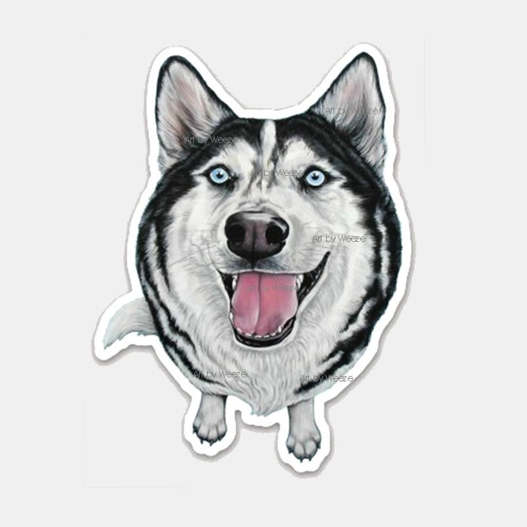 Husky Sticker, Husky Decal, Siberian Husky, Vinyl Decal, Vinyl Die Cut ...