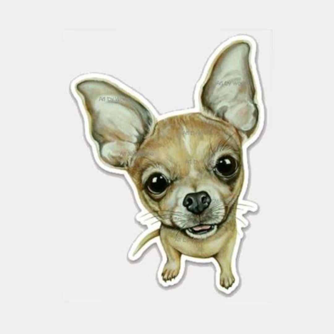 Chihuahua Sticker, Chihuahua Decal, Vinyl Decal, Vinyl Die Cut Sticker ...