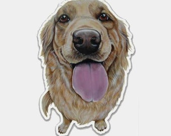 Golden Retriever Decal Sticker - Etsy