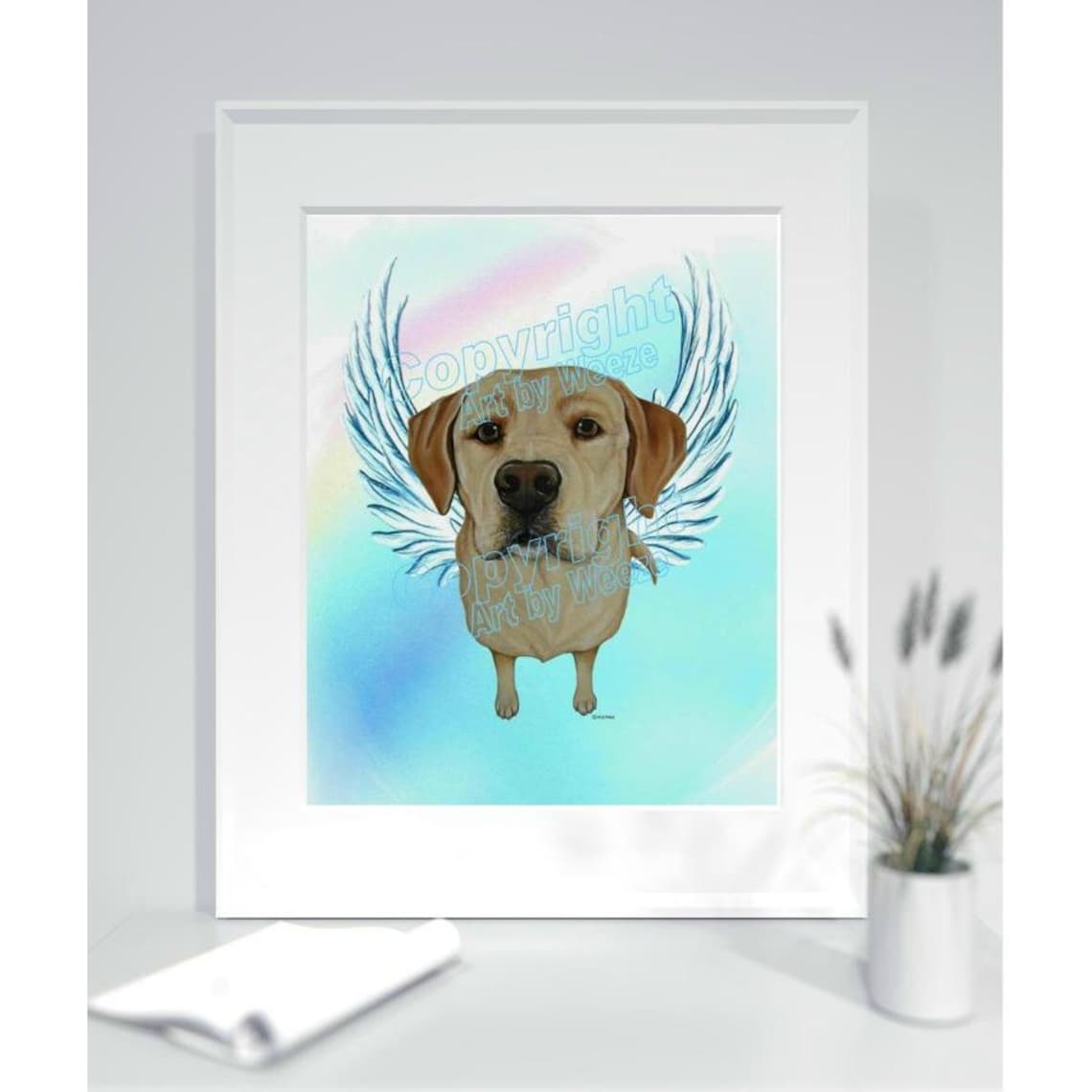 Yellow Lab Angel JPEG Printable Download Labrador - Etsy