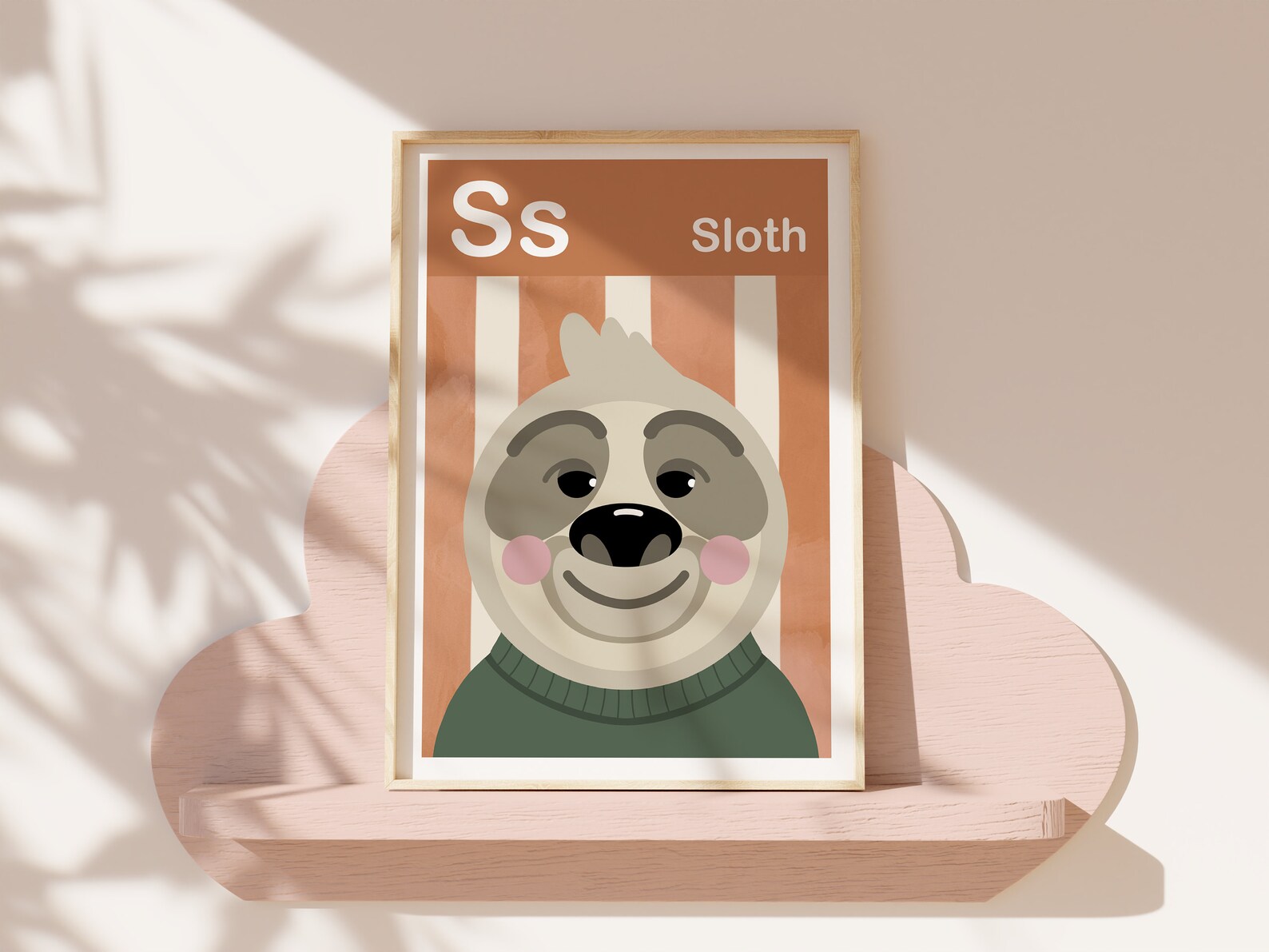 S for Sloth | Animal Alphabet Print | Animal | Dog | Nursery | Playroom ...