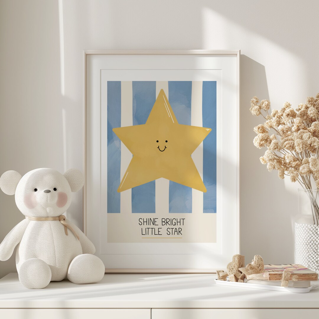 Shine Bright Little Star Artwork | Star Illustration | Art | Print ...