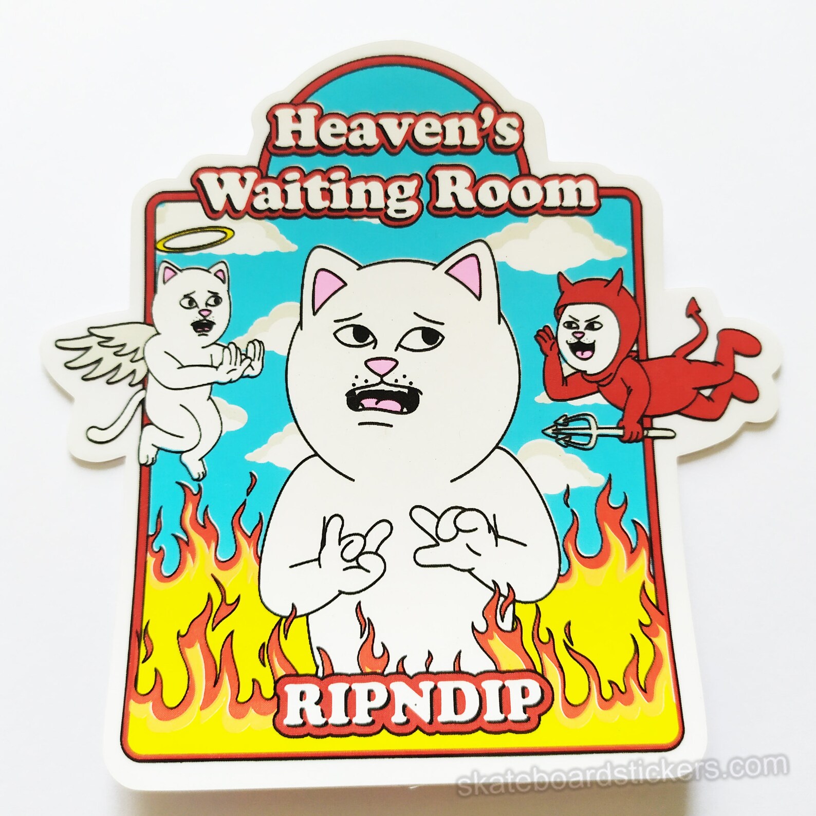 RIPNDIP Skateboard Sticker "heaven's Waiting Room" - Official Rip N Dip ...