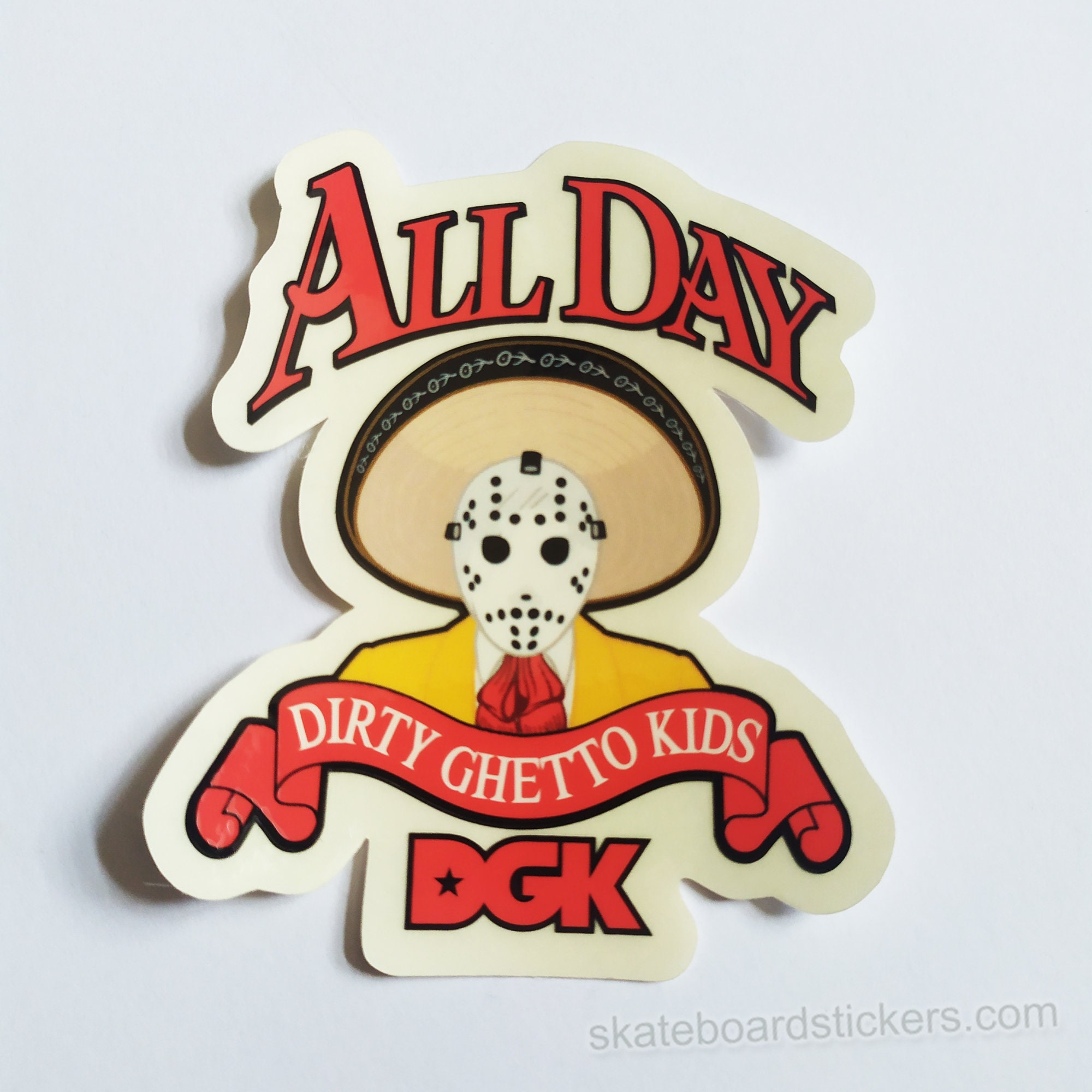 DGK / Dirty Ghetto Kids "hockey Mask" Skateboard Sticker - OFFICIAL DGK ...