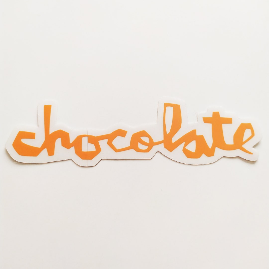 Chocolate Chunk Logo Skateboard Sticker Orange 8cm Across Approx - Etsy