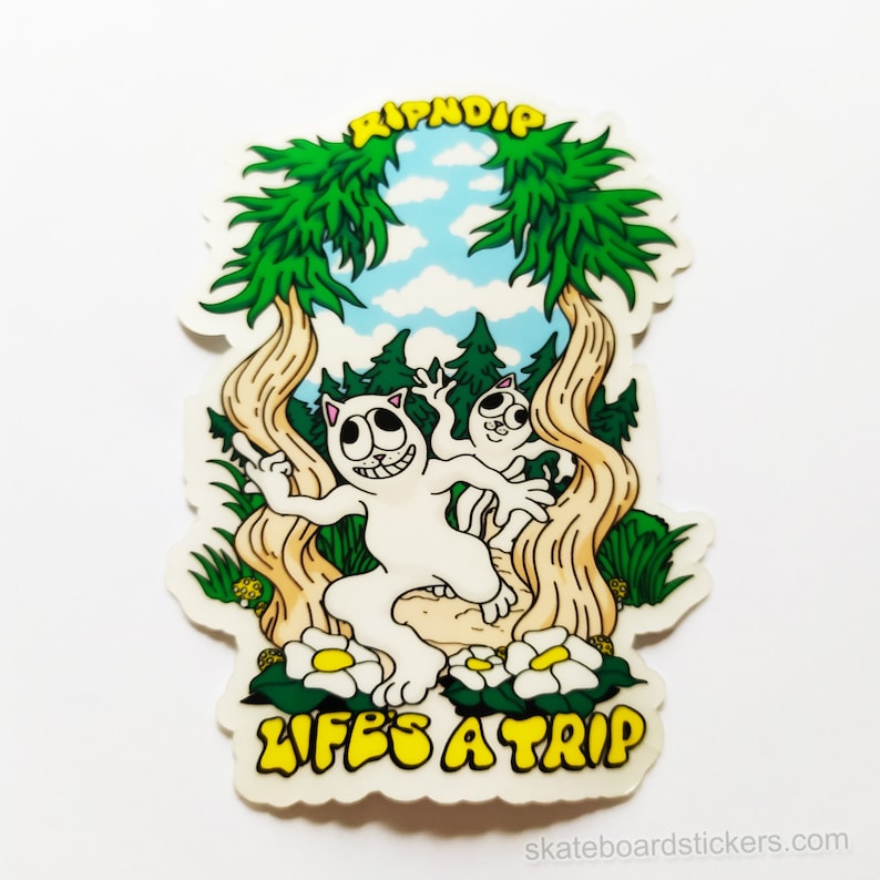 RIPNDIP Skateboard Sticker "life's a Trip" - Official Rip N Dip - Etsy