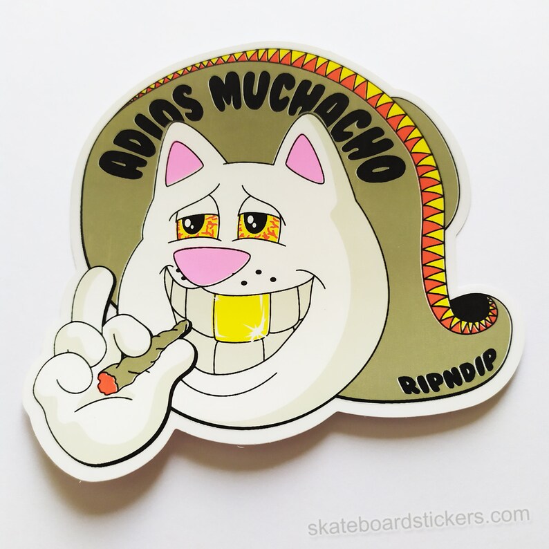 RIPNDIP Skateboard Sticker adios Muchacho Official Rip N Dip - Etsy