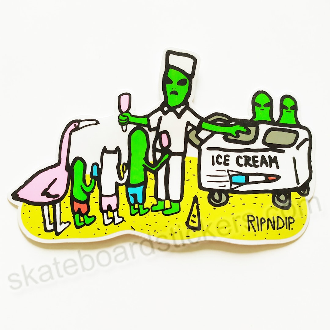 Rip N Dip Skateboard Sticker 10.5cm Across Approx Skate Cat Ripndip - Etsy