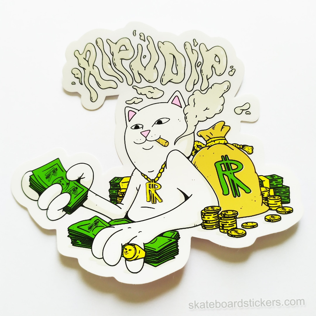 RIPNDIP Skateboard Sticker "cash Money" - Official Rip N Dip - Etsy