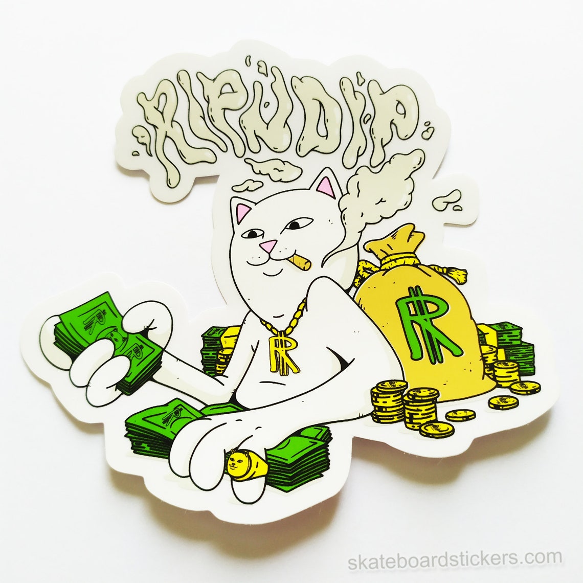 RIPNDIP Skateboard Sticker "cash Money" - Official Rip N Dip - Etsy